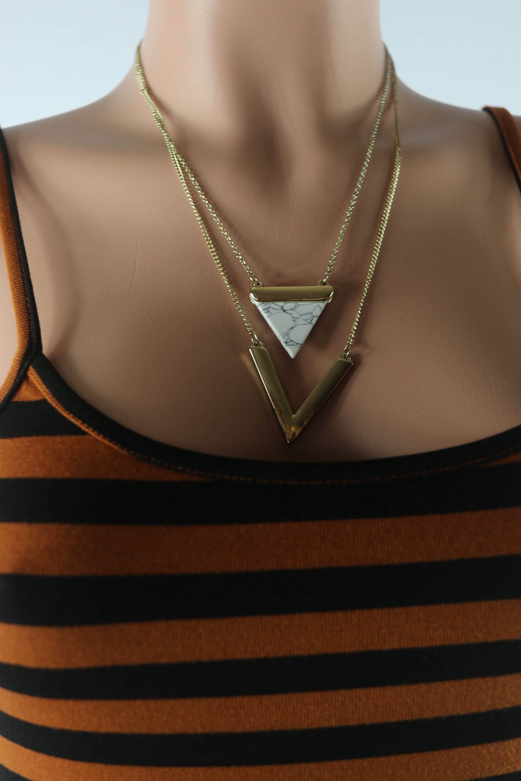 Nadia Dress - Striped taupe sea foam copper tank mini dress.