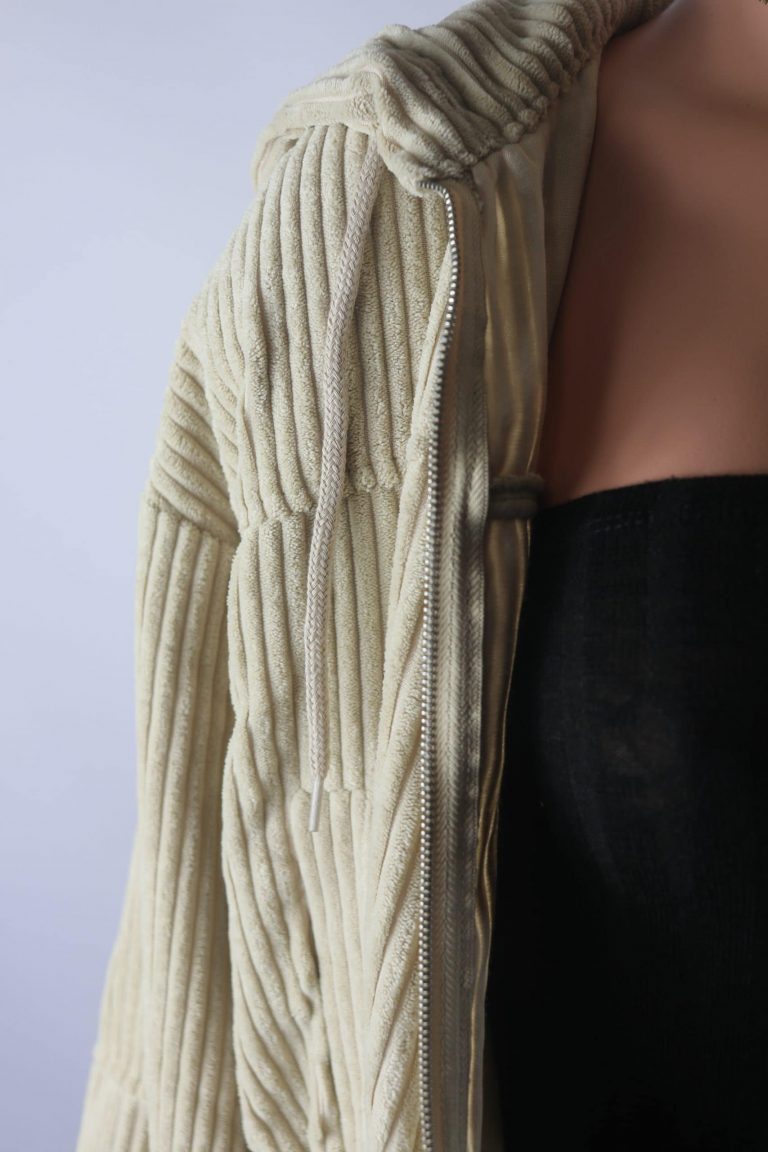 Hooded Corduroy Jacket - Corduroy hunter green, camel and stone jacket.