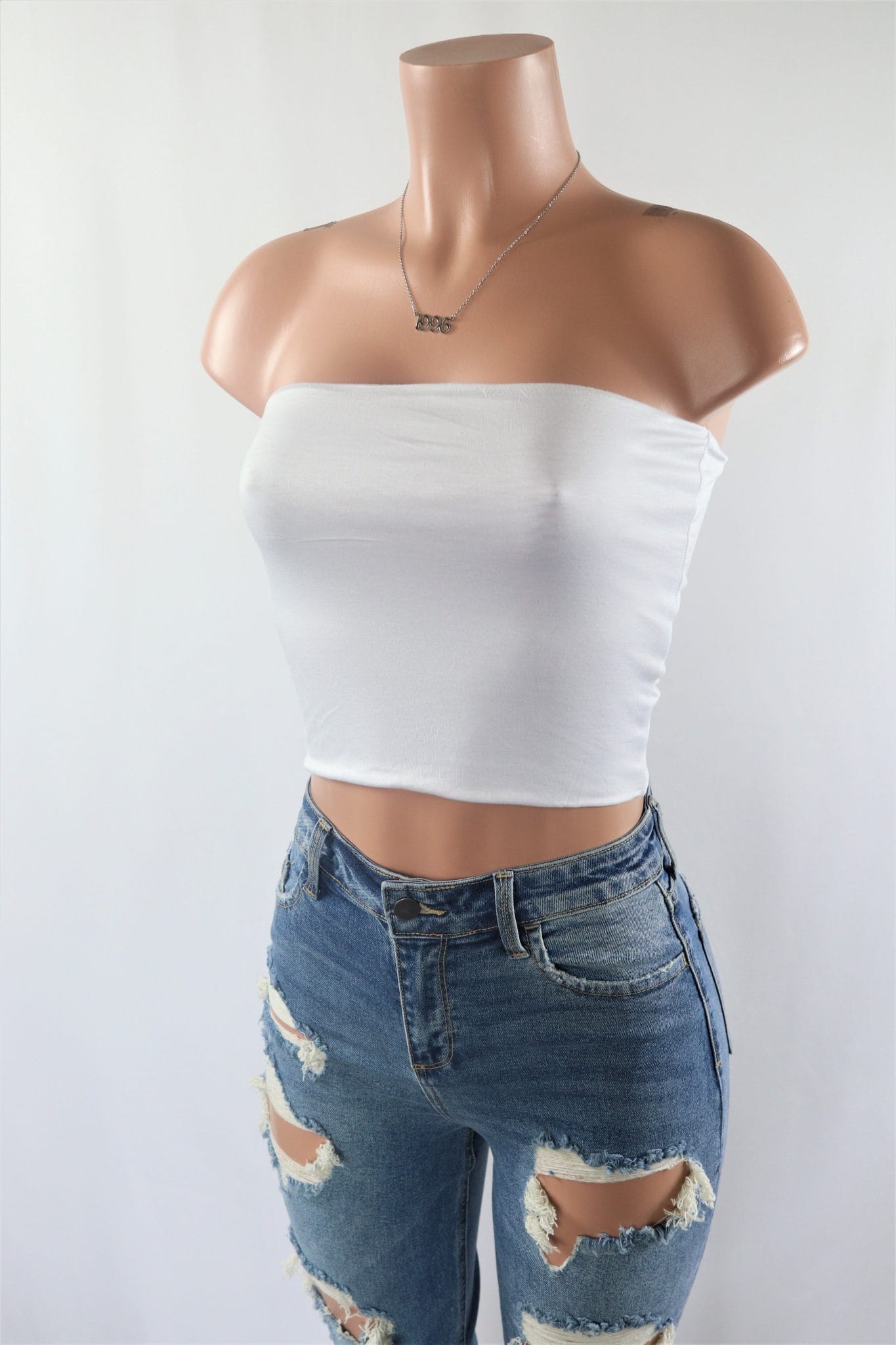 Double Layer Tube Top - Plain double lined tube crop top.